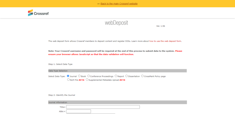 ¿Cómo generar DOI mediante formulario web en Crossref? - Paideia Studio