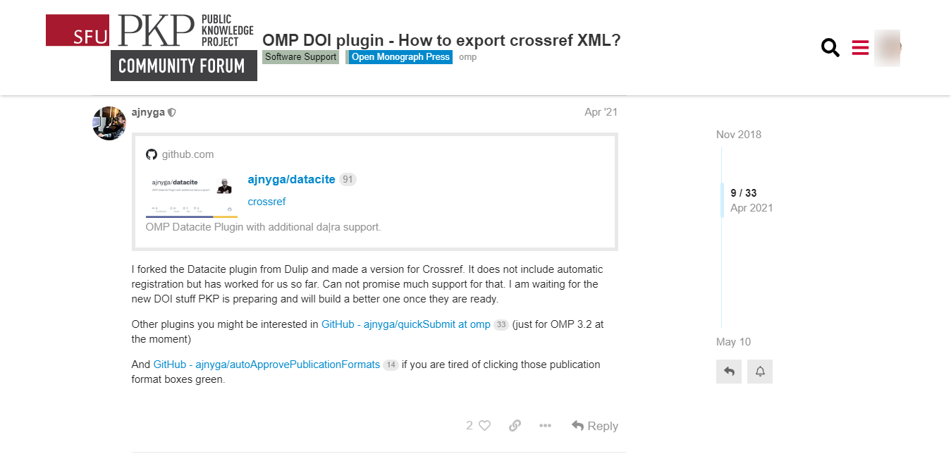 DOI en OMP. Cómo generar y depositar DOI de Open Monograph Press - Paideia Studio