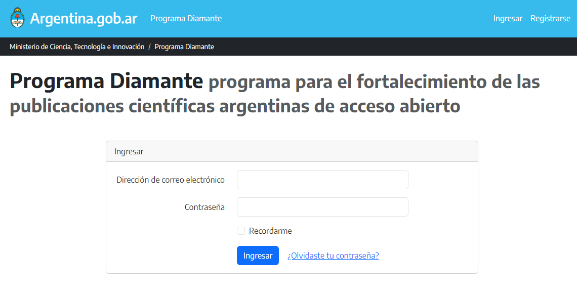 Programa Diamante: hacia el fortalecimiento de las publicaciones científicas argentinas de ...