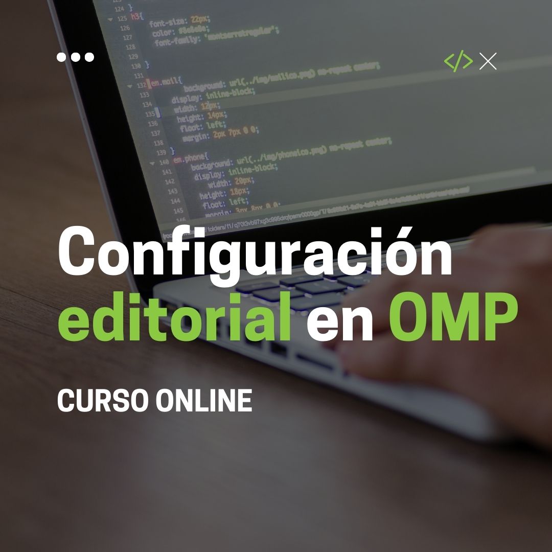 Configuración de una editorial en OMP - CURSO ONLINE - Paideia Studio
