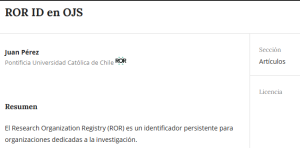 ¿Qué es ROR y cómo utilizarlo? 4 pasos para su configuración en OJS ...