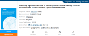 Diamond Open Access: Equidad científica en 2025
